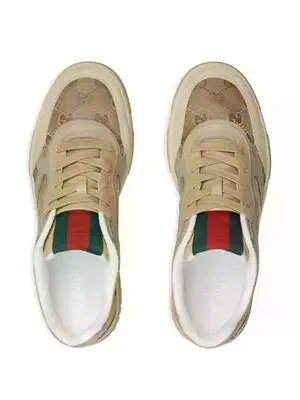 Gucci Gg Monogram Canvas Sneakers - Neutrals