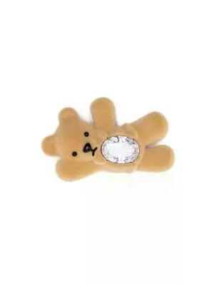 YVMIN Embellished Teddy Bear Hair Clip - Brown