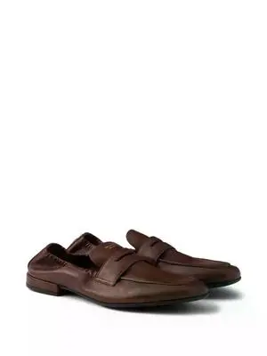Prada Antiqued Leather Loafers