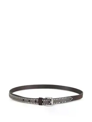 TELA Studded Suede Belt - Brown