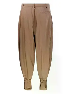 DARKPARK Pleated Cuffed Tapered Trousers
