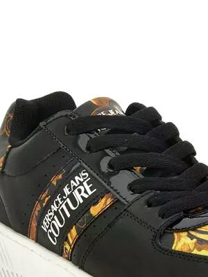 Versace Baroque-print Trainers - Black