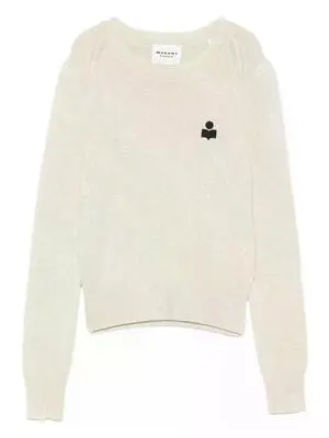 MARANT ETOILE Long-sleeve Logo Sweater - Neutrals