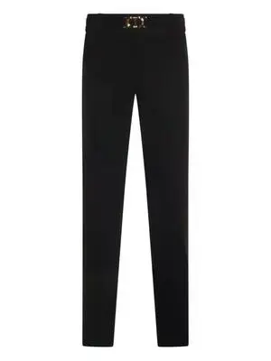 TWINSET Belted Logo Trousers - Black