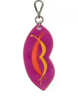 Emilio Pucci Lip-shaped Suede Airtag Holder - Pink