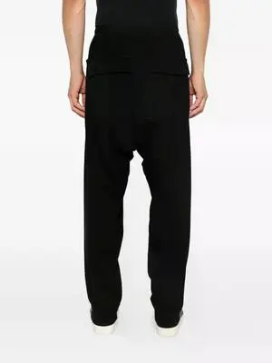 Rick Owens Drawstring Drop-crotch Trousers - Black