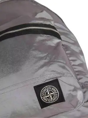 Stone Island Metallic Zip-fastening Backpack - Grey