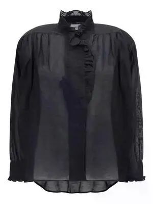 MARANT ETOILE Pamias Ruffled Top - Black