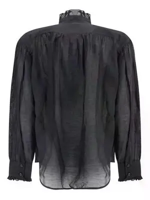 MARANT ETOILE Pamias Ruffled Top - Black