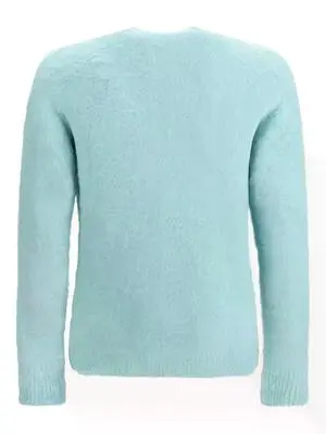 ROBERTO COLLINA Brushed Crew-neck Sweater - Blue