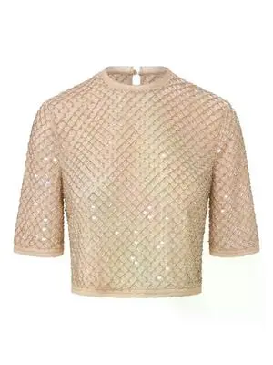 Veronica Beard Beaded Embellished Top