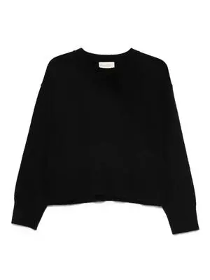 Officine Générale Cashmere Crew Neck Sweater - Black
