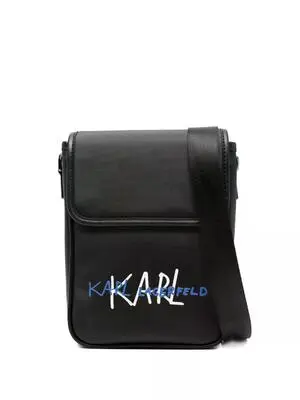 Karl Lagerfeld Logo-print Messenger Bag - Black