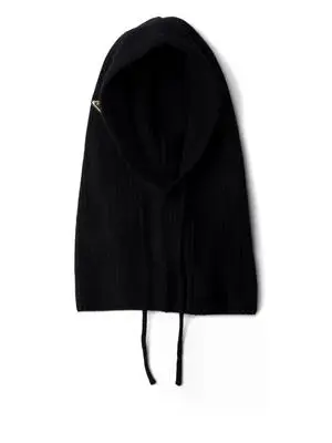 Prada Triangle Logo Balaclava - Black