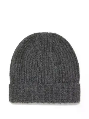 Alanui Ribbed Cashmere Beanie - Grey