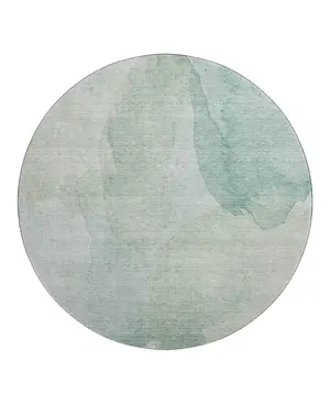 DALYN RUG COMPANY Dalyn Ravenna Washable Rn12 Round Area Rug, 8' X 8' Aqua