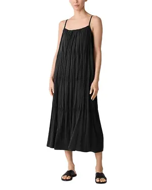 Eileen Fisher Scoop Neck Silk Dress