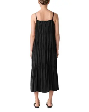 Eileen Fisher Scoop Neck Silk Dress