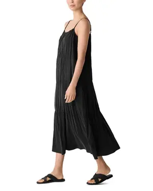 Eileen Fisher Scoop Neck Silk Dress