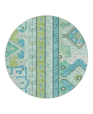 DALYN RUG COMPANY Dalyn Lorenzo Washable Ln3 Round Area Rug, 8' X 8' Mint