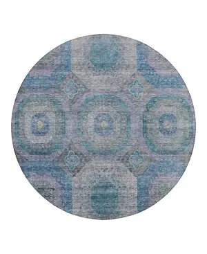 DALYN RUG COMPANY Dalyn Karaj Kj6 Round Area Rug, 8' X 8 - Blue