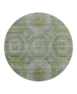 DALYN RUG COMPANY Dalyn Karaj Kj6 Round Area Rug, 8' X 8 - Olive