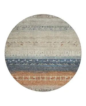 DALYN RUG COMPANY Dalyn Karaj Kj7 Round Area Rug, 8' X 8 - Brown