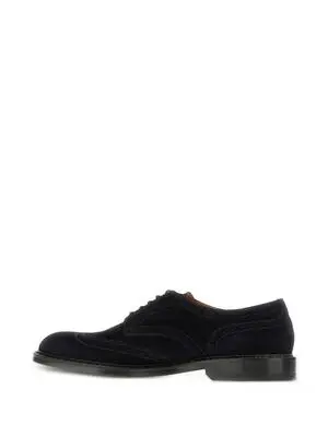 DOUCAL'S Brogue-detail Suede Oxford Shoes