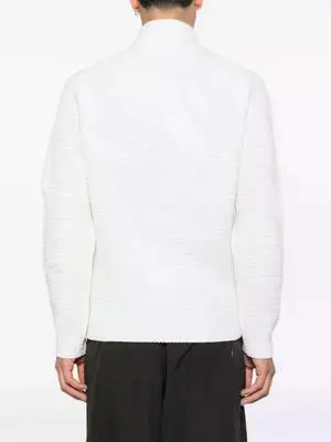 C.P. COMPANY Zip-front Waffle-knit Cardigan With Goggle Patch