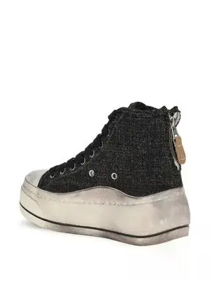 R13 Zip-detail Platform Sneakers
