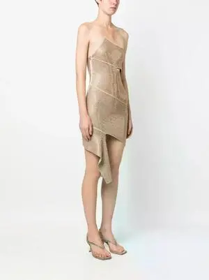 ANDREĀDAMO Crystal-embellished Asymmetric Dress