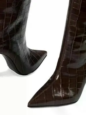 LE SILLA 100mm Eva Crocodile-embossed Stiletto Boots