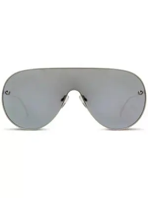 Alexander McQueen Oversized Frame Sunglasses - Silver