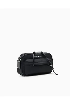 Emporio Armani Nylon Camera Case With Monogram Lettering