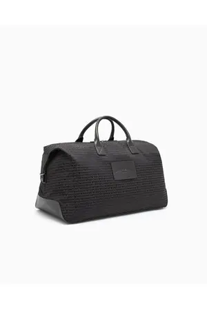 EMPORIO ARMANI Monogram Jacquard Weekend Bag