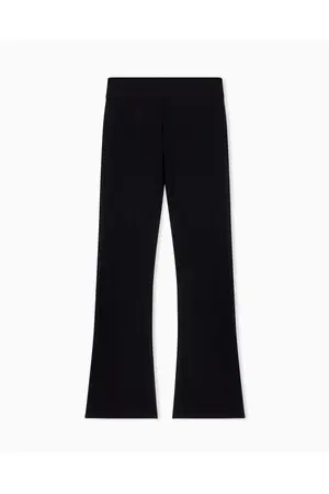 Emporio Armani Core Lady Stretch-cotton Jersey Bootcut Leggings
