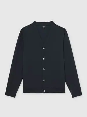 REISS Premium Interlock Press-stud Cardigan