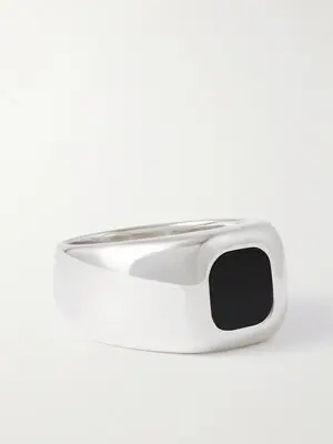 SOPHIE BUHAI Godfather Onyx Ring - Silver