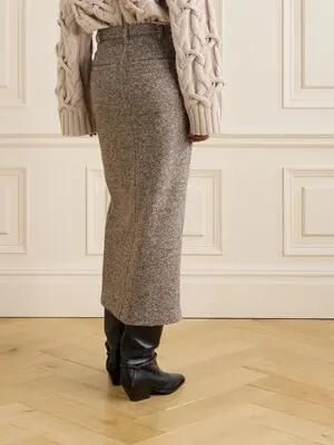 Brunello Cucinelli Cashmere-blend Midi Skirt