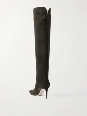 GIANVITO ROSSI Hansen 85 Suede Over-the-knee Boots