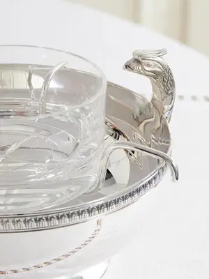 Christofle Malmaison -plated Caviar Serving Set