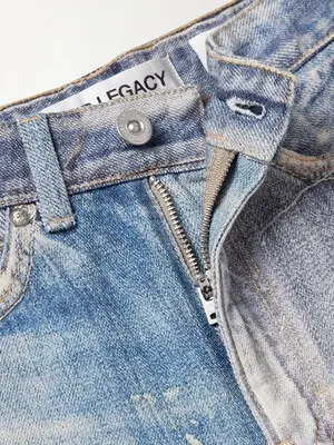 Our Legacy Two-tone Printed Boyfriend Jeans - Blue