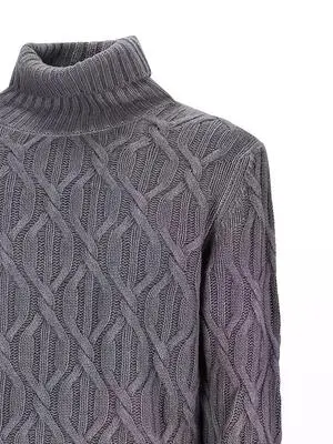 PT TORINO Turtleneck Cable-knit Sweater