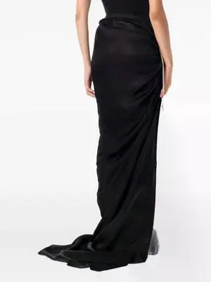 Rick Owens Drawstring Side-slit Maxi Skirt