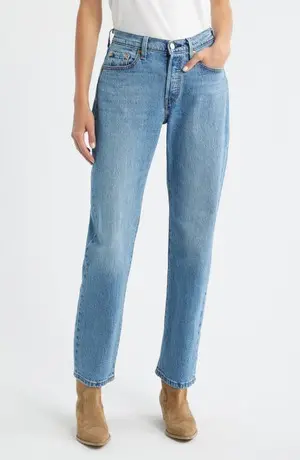 LEVI'S 501® Curve High-waist Straight-leg Jeans - Lucid Dream