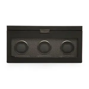 Wolf Axis Triple Watch Winder With Storage - Powder Coat