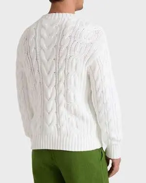 Vilebrequin Cableknit Cotton Pullover - White
