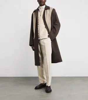 N.peal Suede-trim Cashmere Davos Jacket - Beige