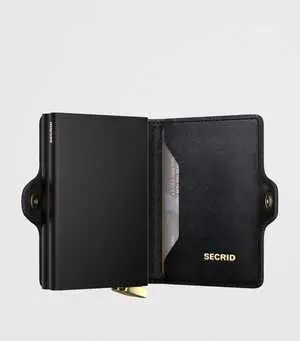 SECRID Leather Diamond-embossed Twinwallet - Black