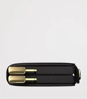 SECRID Leather Diamond-embossed Twinwallet - Black